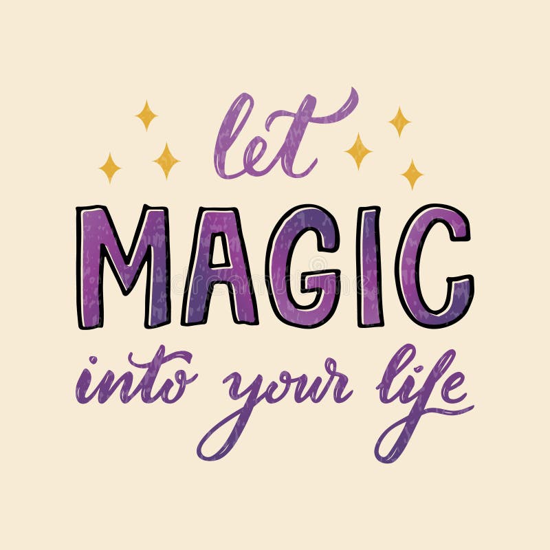 Let Magic into Your Life Gradient Text with Textured Effect Stock ...