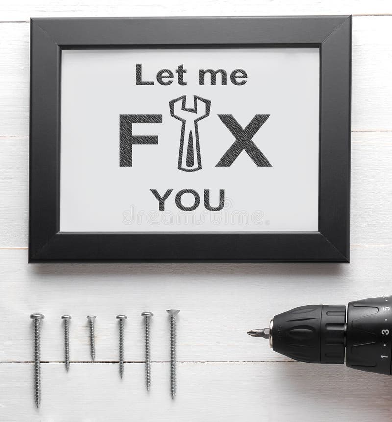 Let Me Fix You Industrial Tools Stock Photo - Image of education ...