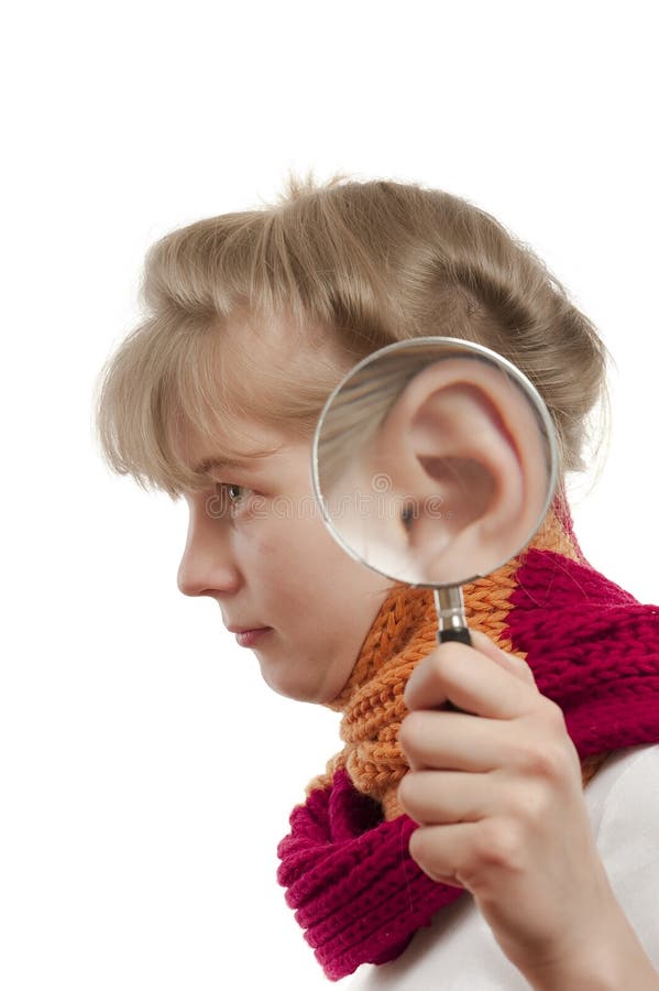 Woman listening stock image. Image of carefully, listens - 13085561