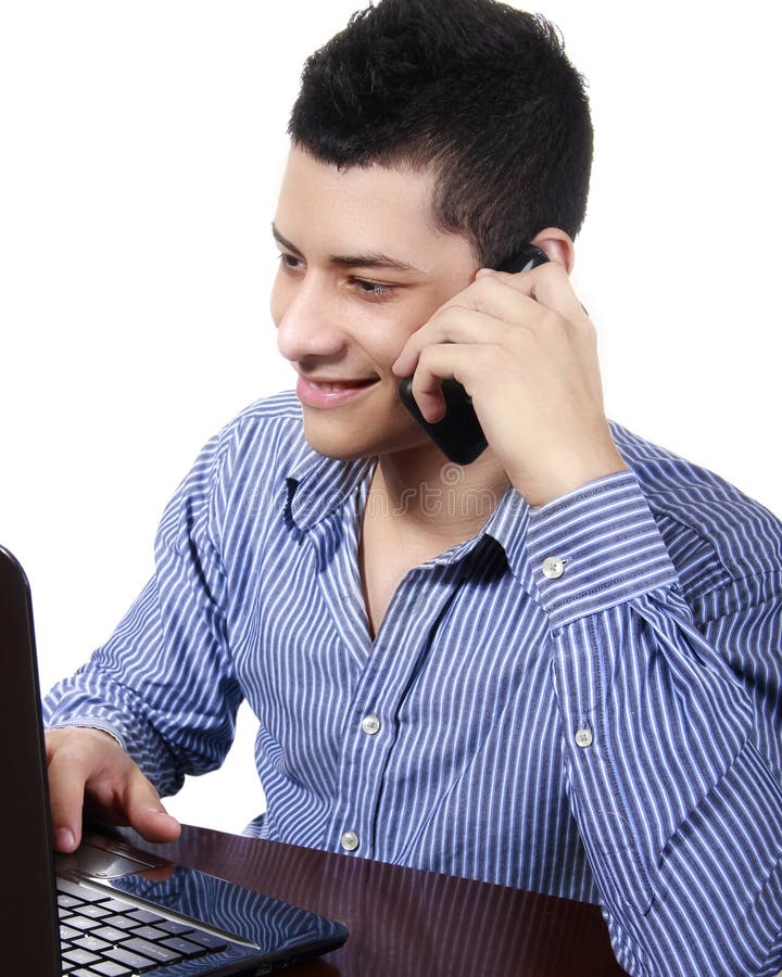 Let Me Know What S Happening Stock Photo - Image of typing, businessman ...