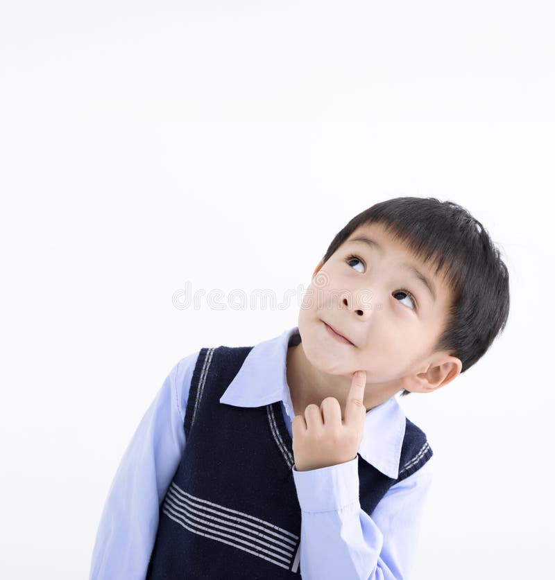 Let Me Think., Child Thinking Doubting, Making Choice Stock Image ...