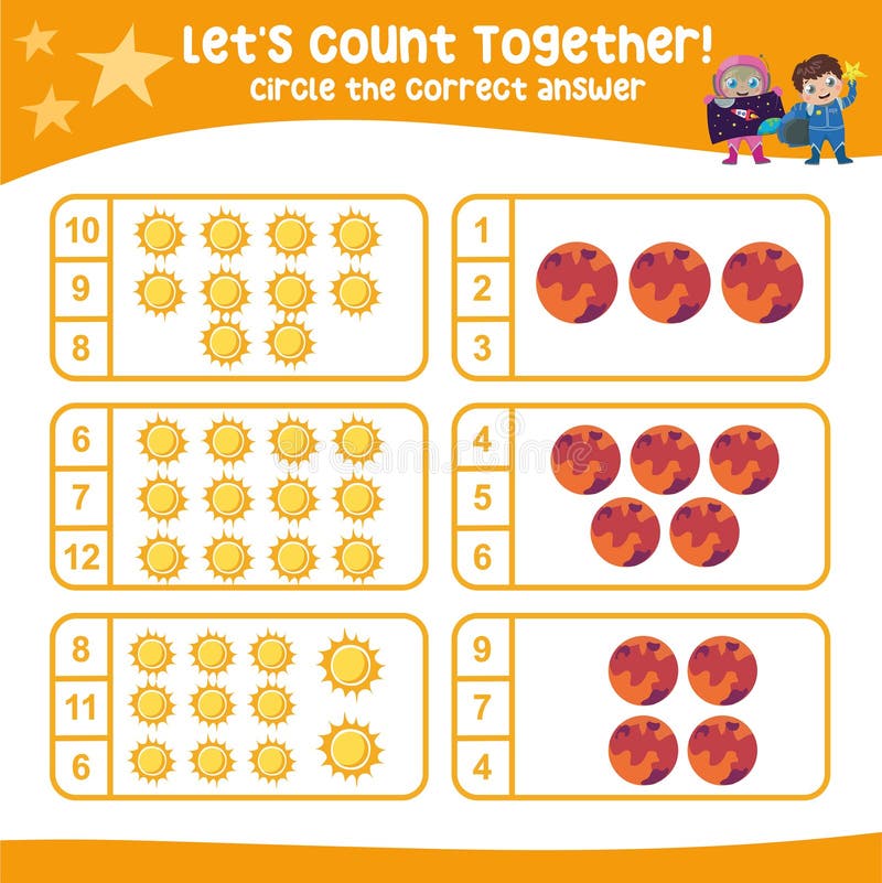 Let’s Count Together. Circle the Correct Answer. Mathematic Count and ... Let’s Count Together. Circle the Correct Answer. Mathematic Count and ...