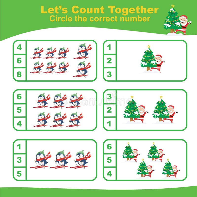 Christmas Worksheet for Children. Educational Printable Math Worksheet ...
