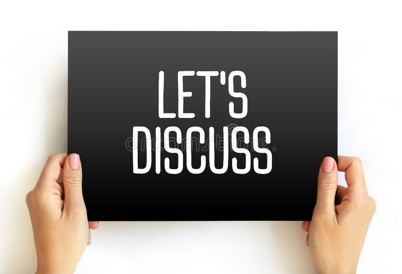 Let S Discuss Text, Concept Background Stock Photo - Image of ...