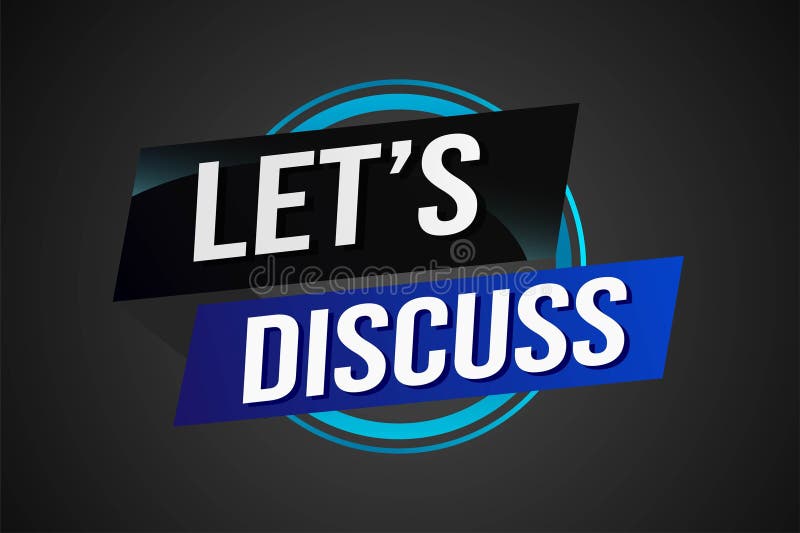 Let S Discuss Word Concept Vector Illustration Stock Vector ... Let S Discuss Word Concept Vector Illustration Stock Vector ...