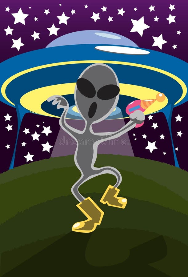 Let s Do the Alien Walk! stock illustration. Illustration of space ...