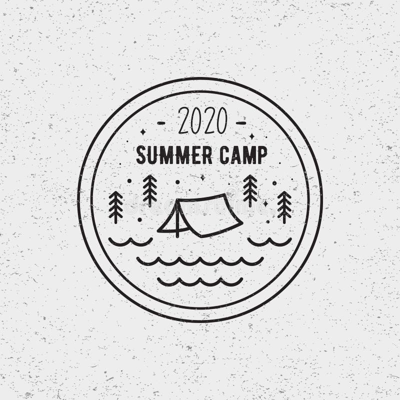 Let S Go Camping Logo. Camping Emblem Stock Vector - Illustration of ...