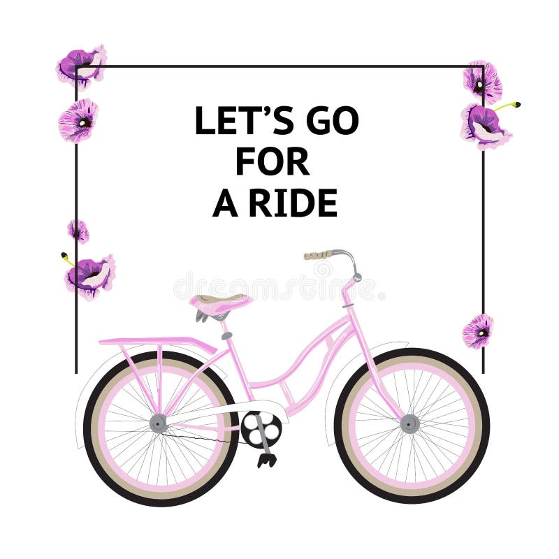 `Let`s Go for a Ride` Graphic Style for Cards, Backgrounds and T-shirt ...