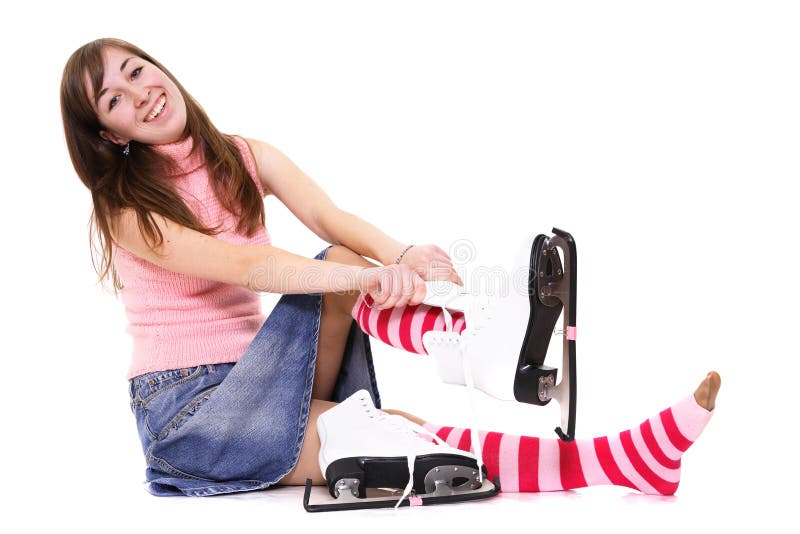 Let s go skating! stock photo. Image of pink, smile, pretty - 12238316