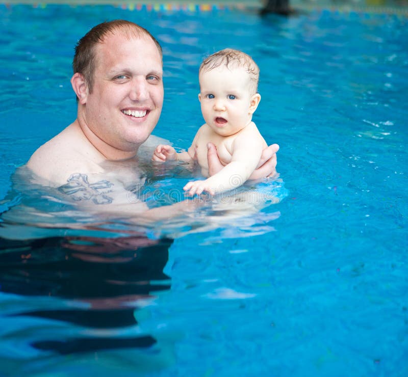 Daddy and daughter stock photo. Image of swim, vacation - 3957598