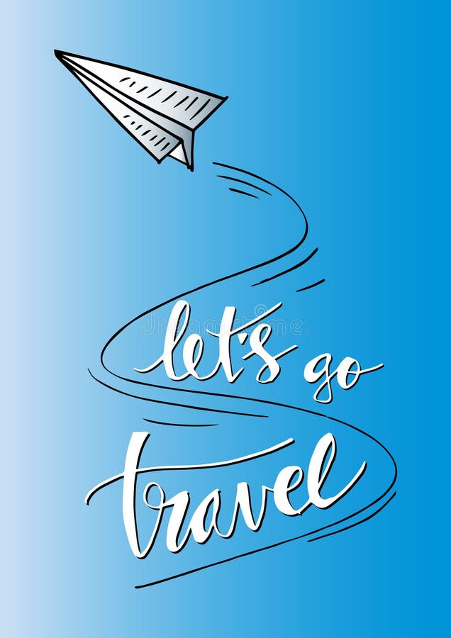 Let's Go Travel Paper Plane Stock Illustrations – 10 Let's Go Travel ...