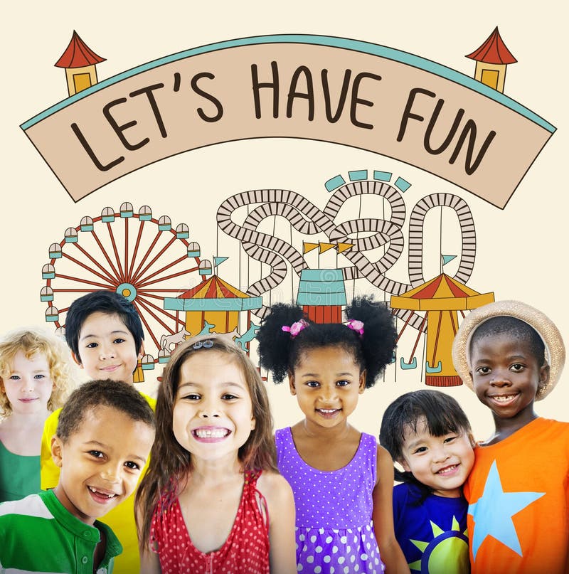 Let S Have Fun Children Kids Graphic Concept Stock Image - Image of ...