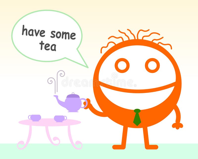 Let s have some tea stock illustration. Illustration of conceptual ...