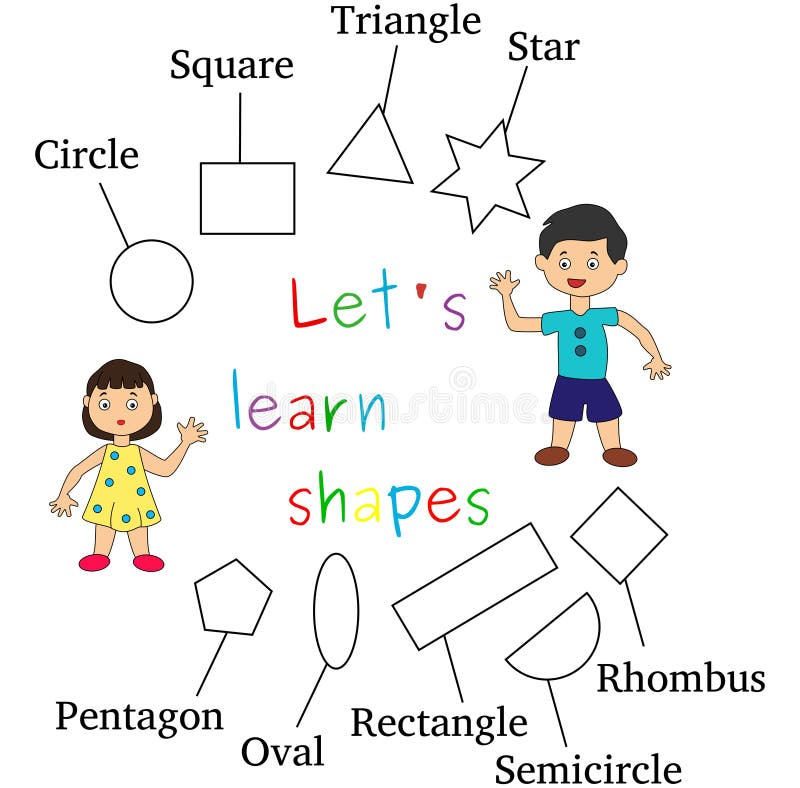 Fun Basic Shapes stock vector. Illustration of preschool - 21716686