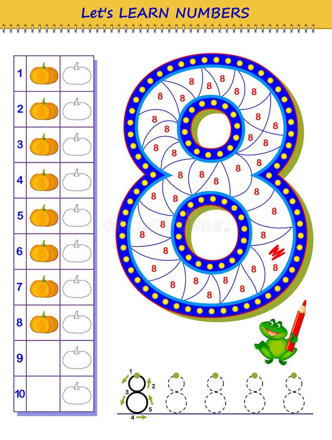Let`s Learn Numbers. Educational Game for Children. Printable Worksheet ...