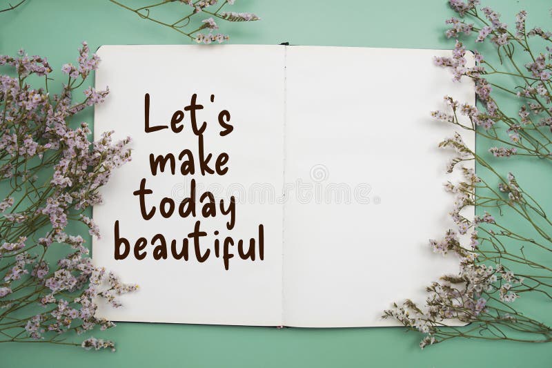 Let S Make Today Text Message Motivational and Inspiration Quote Stock ...
