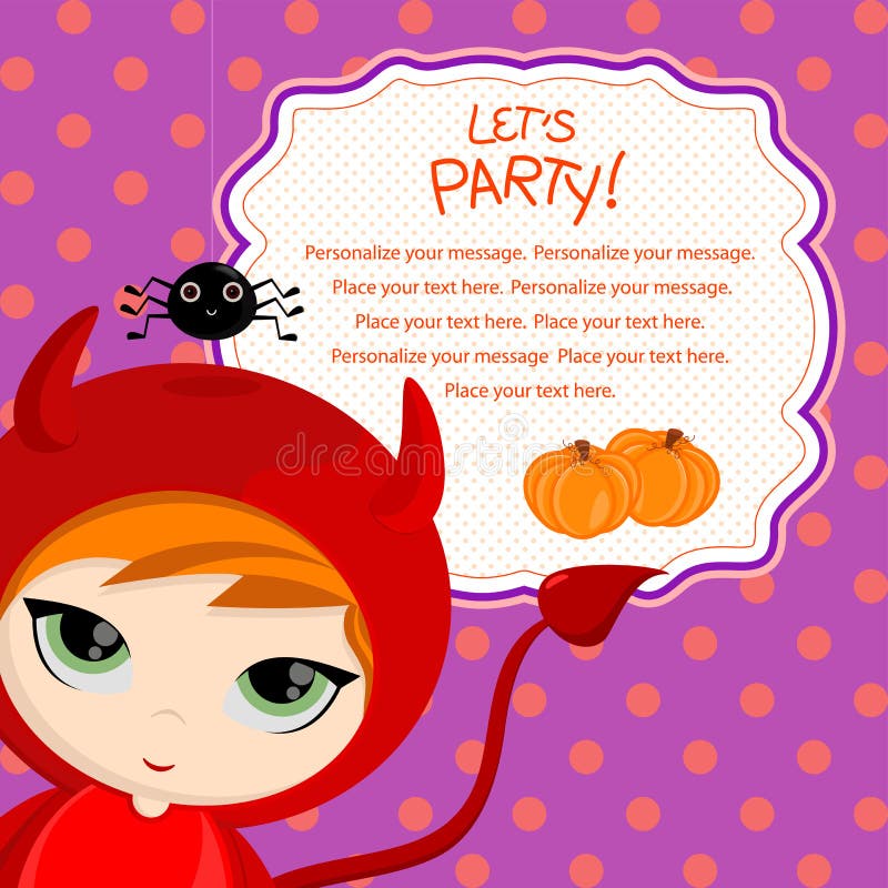 Let s party_devil stock vector. Illustration of horns - 26833189