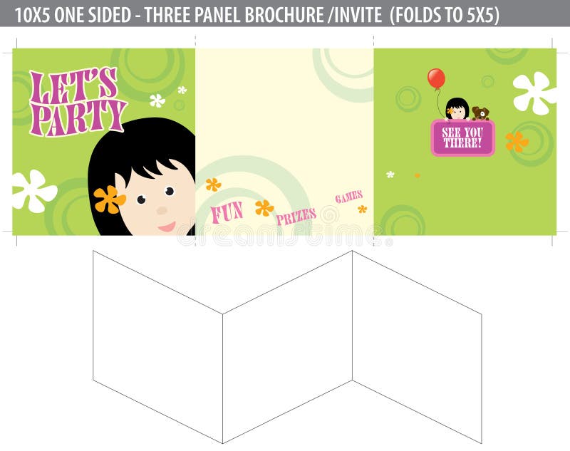 Let S Party Invite/brochure Stock Vector - Illustration of drawing ...