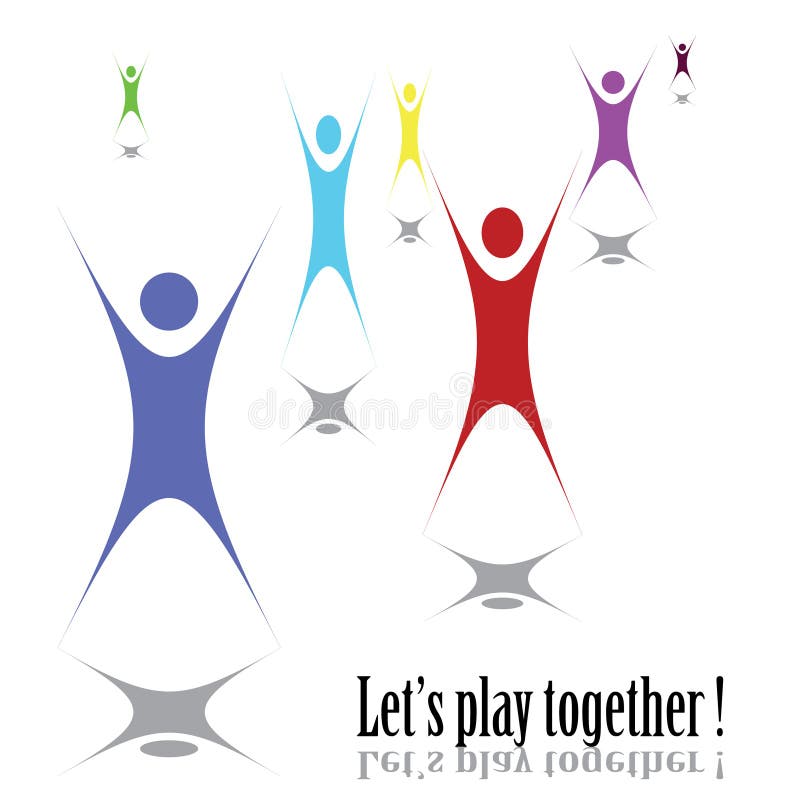 Let s play together! stock vector. Illustration of workout - 21394805