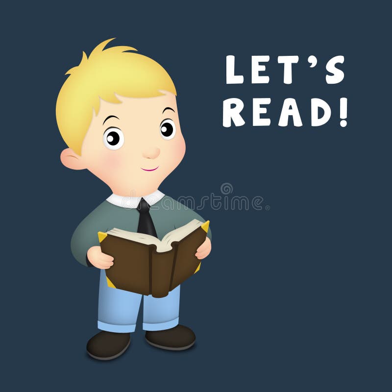 Let s Read stock illustration. Illustration of drawing - 25044335