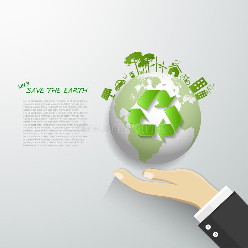 Let S Save the Earth, Ecology Concept Infographics Stock Vector ...