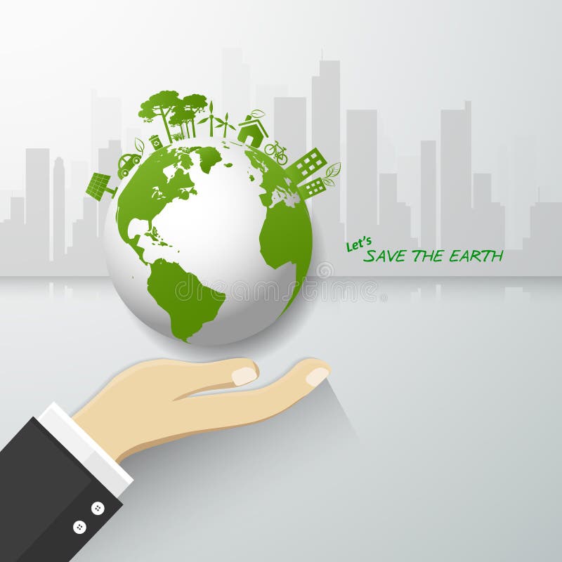 Let S Save the Earth, Ecology Concept Infographics Stock Vector ...