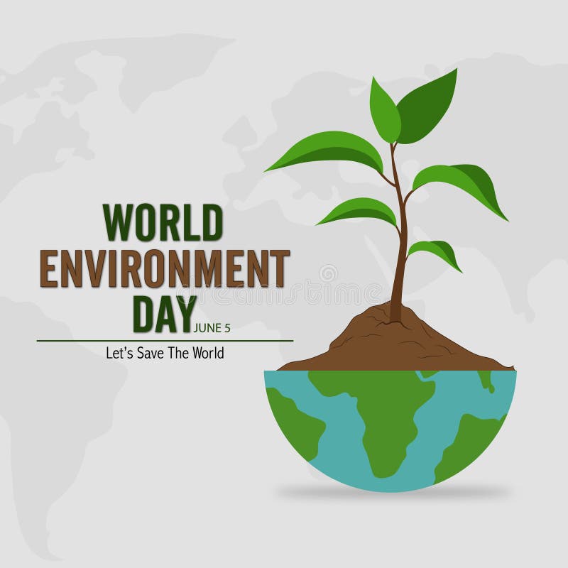 Let S Save the World, World Environment Day. Stock Vector ...