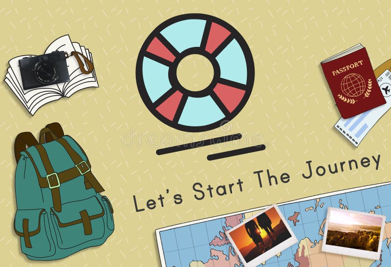 Let`s Start the Journey Travel Concept Stock Illustration ...