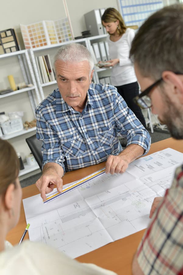 Let`s Take Look at these Plans Stock Photo - Image of occupation ...