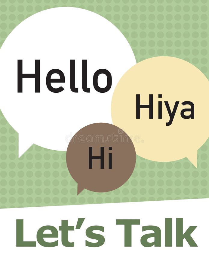 Let s talk stock vector. Illustration of green, bubble - 53117238