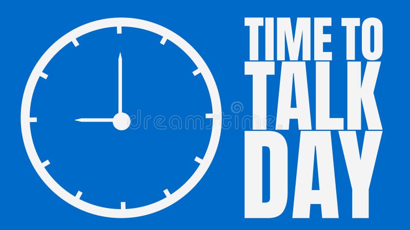 Let S Talk Time To Talk Day Design Templet Stock Vector - Illustration ...