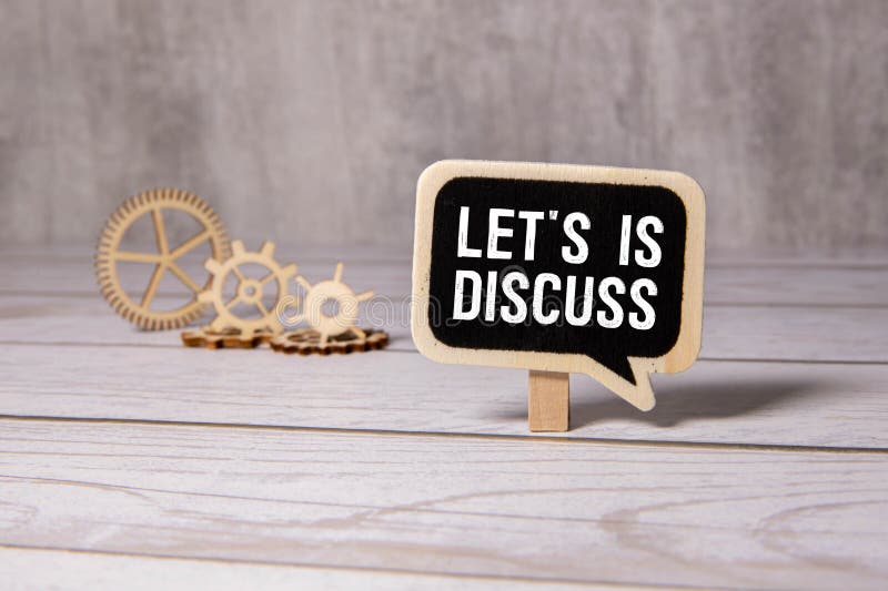 Let S Us Discuss Speech Bubble Isolated on the Blue Background Stock ... Let S Us Discuss Speech Bubble Isolated on the Blue Background Stock ...