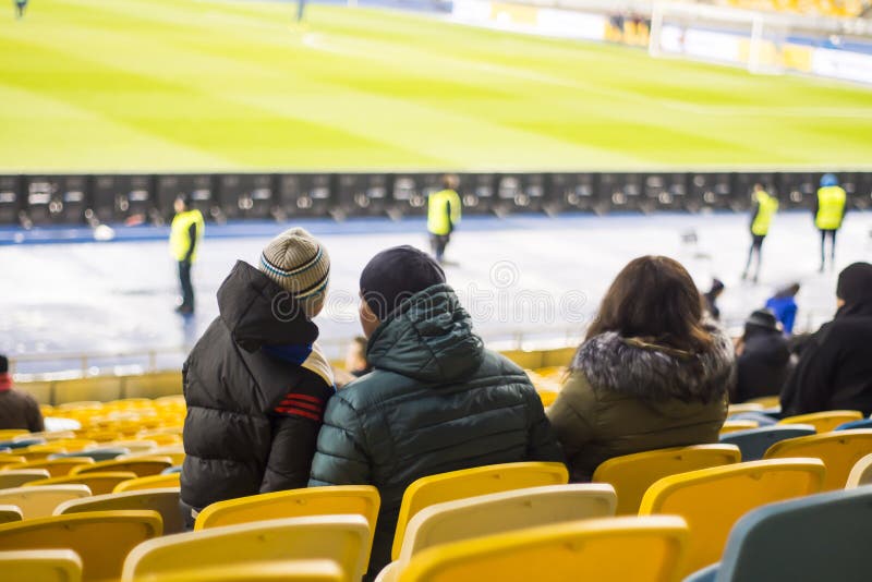 Let Sit in the Stadium Watching Football Fans Editorial Stock Image ...