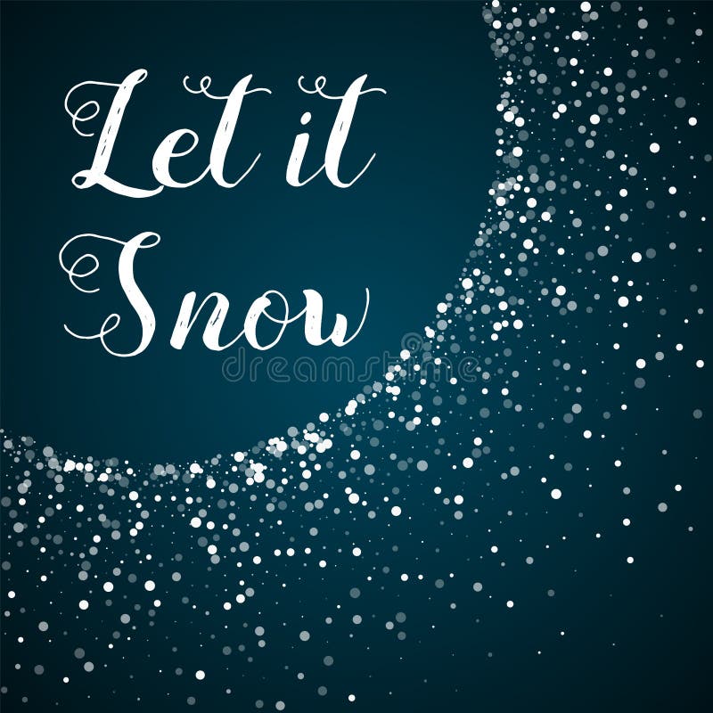 Let it snow greeting card. stock vector. Illustration of merry - 105687438