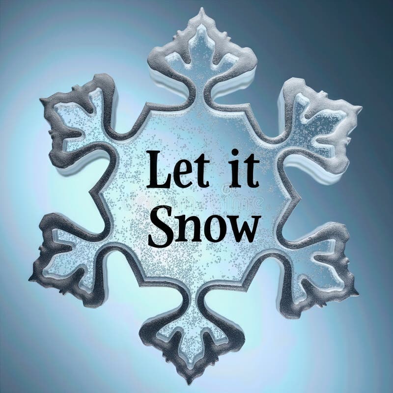Let it Snow Snowflake stock illustration. Illustration of festive ...