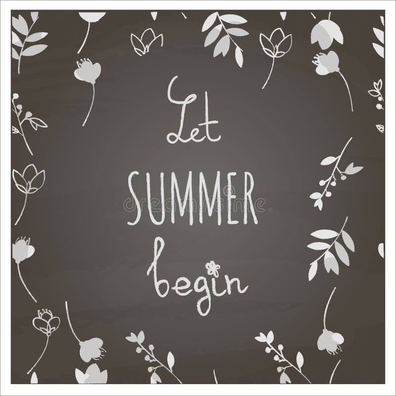 Let the Summer Begin Hand Drawn Vector Lettering Phrase. Design for ...