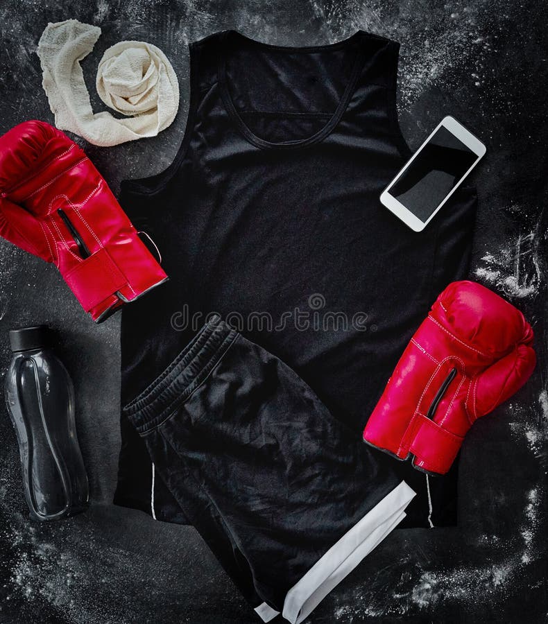 Let the Training Begin. High Angle Shot of Boxing Essentials Placed on ...