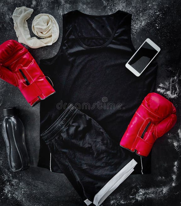 Let the Training Begin. High Angle Shot of Boxing Essentials Placed on ...