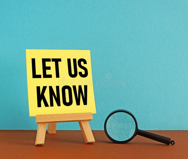 Let Us Know is Shown Using the Text. Business Overview Inform about a ...