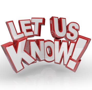 Let Us Know Words Feedback Input Comments Stock Illustration ...