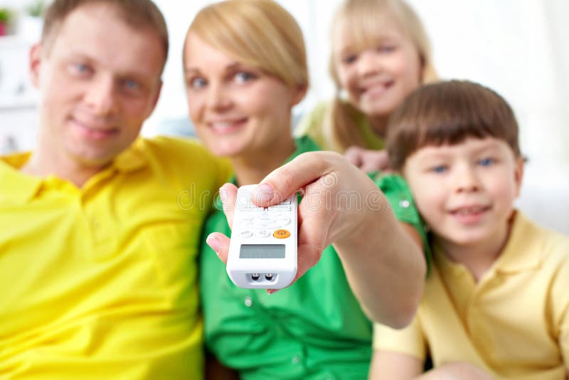 Let us watch TV stock image. Image of father, holds, male - 20682503