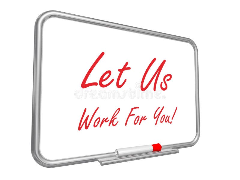 Let us work for you stock illustration. Illustration of employment ...