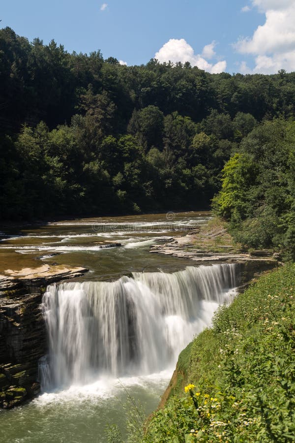 Letchworth Lower Falls stock image. Image of rock, genesee - 57841699