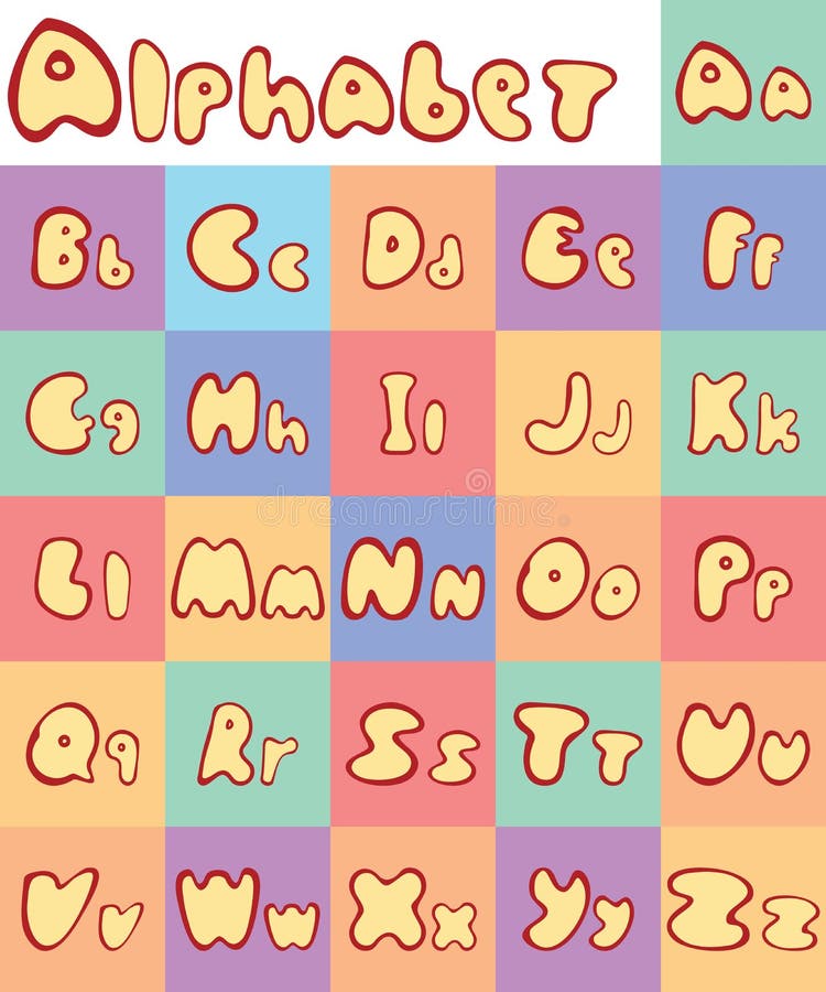 Leters Alphabet Smooth Color Stock Illustrations – 1 Leters Alphabet ...