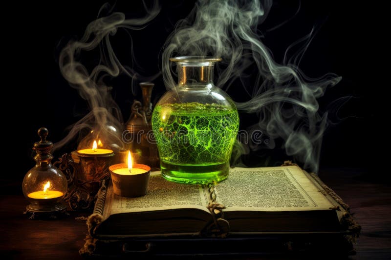 Lethal Magic Book Poison. Generate Ai Stock Illustration - Illustration ...