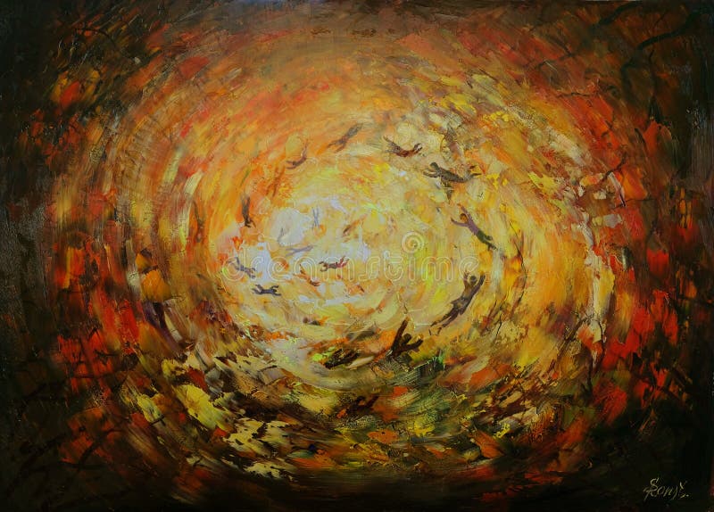 Lethargic Sleep. Oil Painting on Canvas. Handmade. Stock Illustration ...