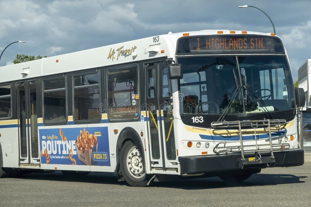 A Front View of a Lethbridge Transit Bus Editorial Photo - Image of ...