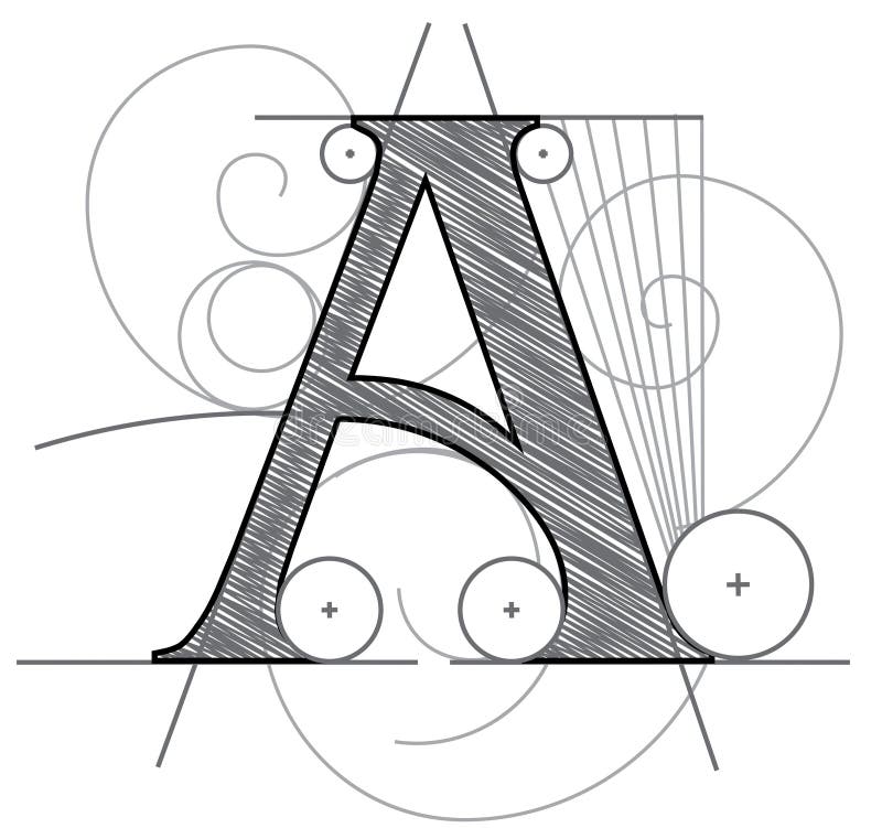 Fuente Gótica Adornada, Letra a Ilustración del Vector - Ilustración de ...