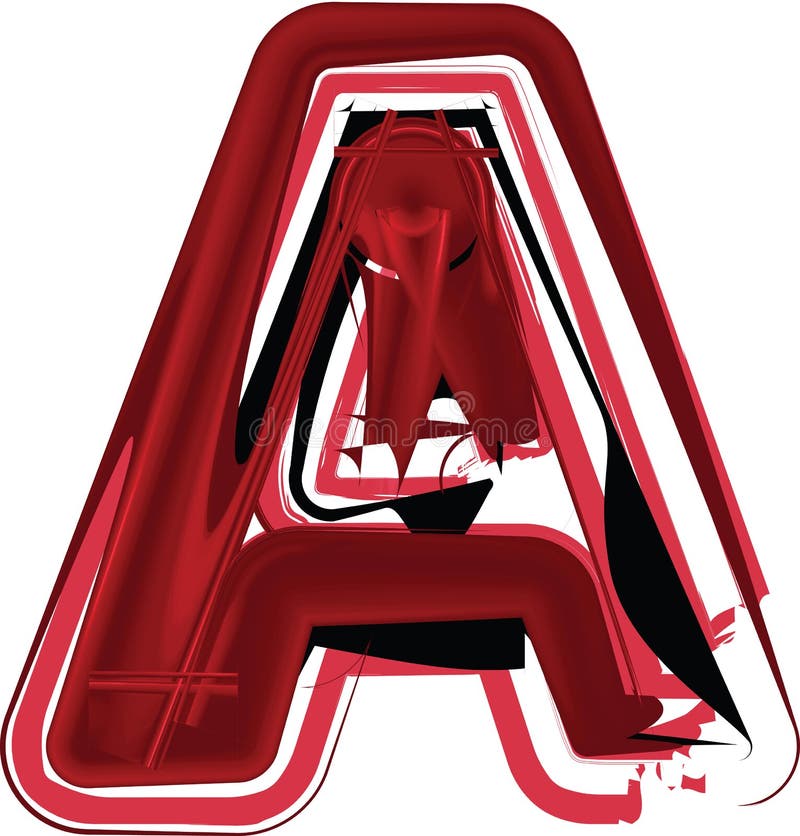 Letra abstracta z ilustración del vector. Ilustración de cepillado ...