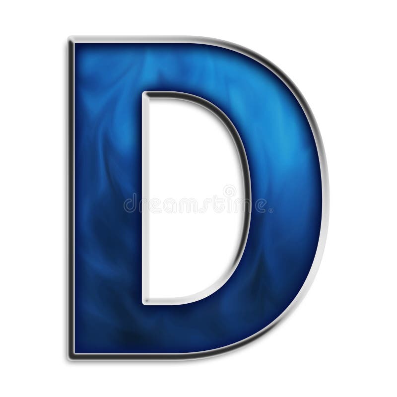 Letra Aislada D En Azul Tribal Stock de ilustración - Ilustración de ...